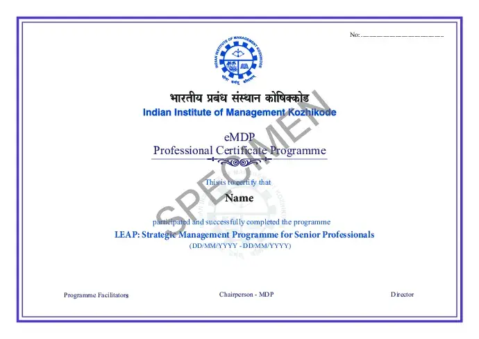 IIM Kozhikode LEAP: Strategic Management Programme for Senior ...